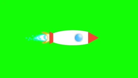 rocket animations green screen | Stock Video | Pond5