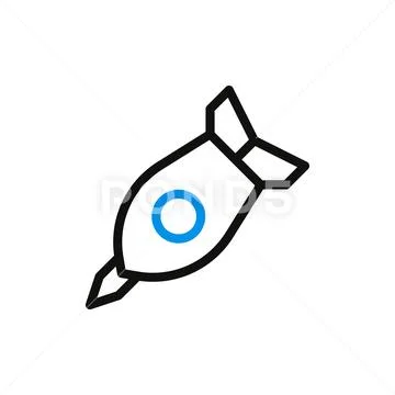 Rocket icon. Concept of launch, speed, and technology.: Graphic #296792249