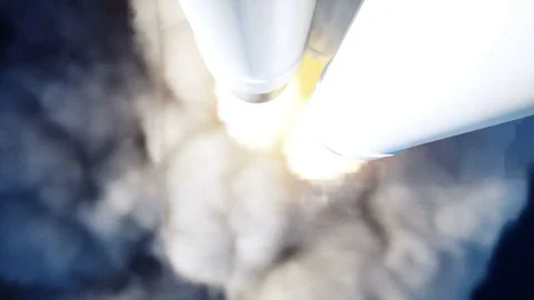 Rocket launch animation. Daylight. Space... | Stock Video | Pond5