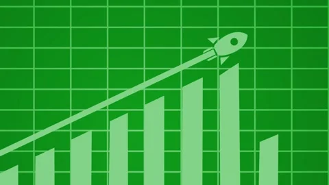 Rocket Powered Growth Chart Animation, A... | Stock Video | Pond5