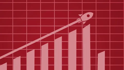 Rocket Powered Growth Chart Animation, A... | Stock Video | Pond5
