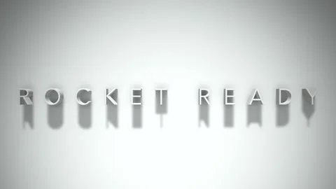 rocket ready 3D title animation white te... | Stock Video | Pond5
