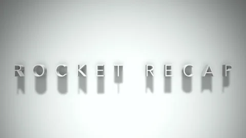 rocket recap 3D title animation with sha... | Stock Video | Pond5