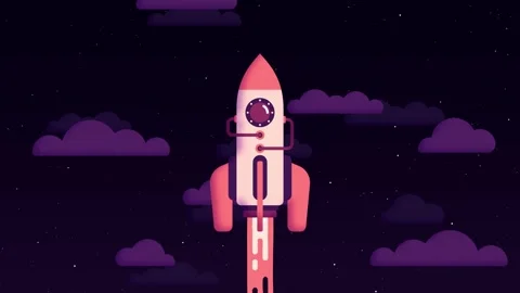 Rocket ship launches from the earth | Stock Video | Pond5