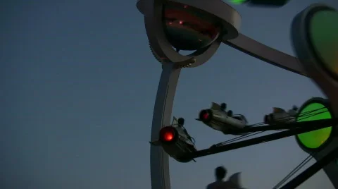 Rocket Ship Ride Carnival Stock Footage ~ Royalty Free Stock Videos | Pond5