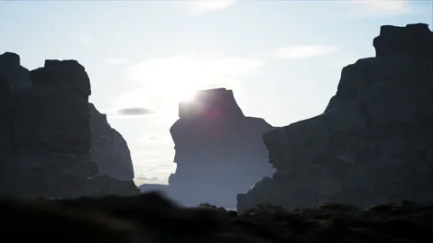 Rocky Landscape, Natural Environment, 3D... | Stock Video | Pond5