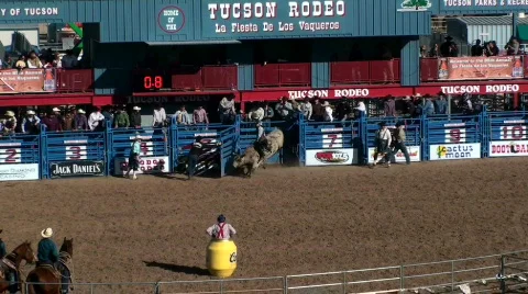Cowboys Riding Bulls Stock Video Footage | Royalty Free Cowboys Riding ...