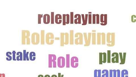 Role Playing Word Cloud Animated Isolate... | Stock Video | Pond5