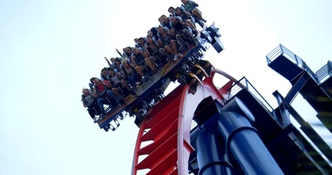 Roller Coaster Drop Stock Footage ~ Royalty Free Stock Videos | Pond5