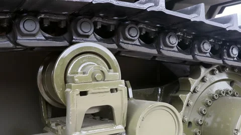 rollers and tracks on tanks and self-pro... | Stock Video | Pond5