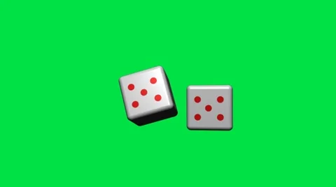Rolling Dice chroma green screen | Stock Video | Pond5