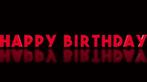 Rolling Happy Birthday text on black gra... | Stock Video | Pond5