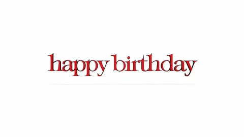Rolling Happy Birthday text on white gra... | Stock Video | Pond5