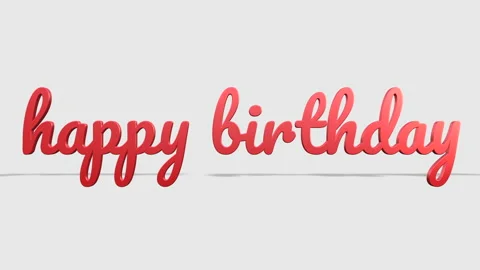 Rolling Happy Birthday text on white gra... | Stock Video | Pond5