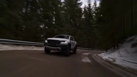 Rolling shot of Ford Ranger Raptor picku... | Stock Video | Pond5