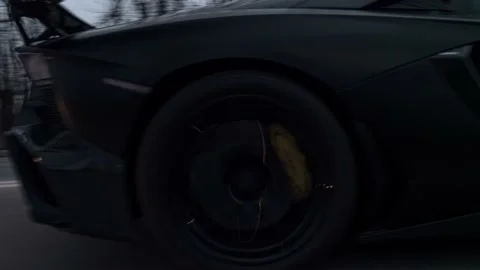 Rolling shot of Lamborghini Aventador ca... | Stock Video | Pond5