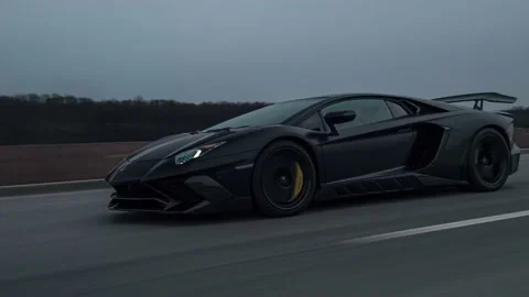 Rolling shot of Lamborghini Aventador ca... | Stock Video | Pond5