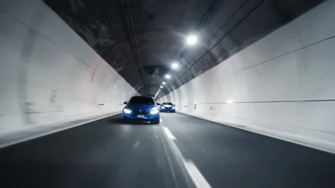 Rolling shots of two cars BMW M3 and BMW... | Stock Video | Pond5