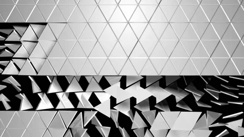 Rolling triangle wall texture video mapp... | Stock Video | Pond5