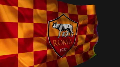 AS Roma Flag Waving, Seamless Loop, Agai... | Stock Video | Pond5