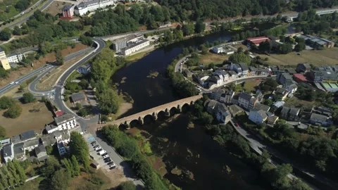 Roman bridge in Lugo, historical city of... | Stock Video | Pond5