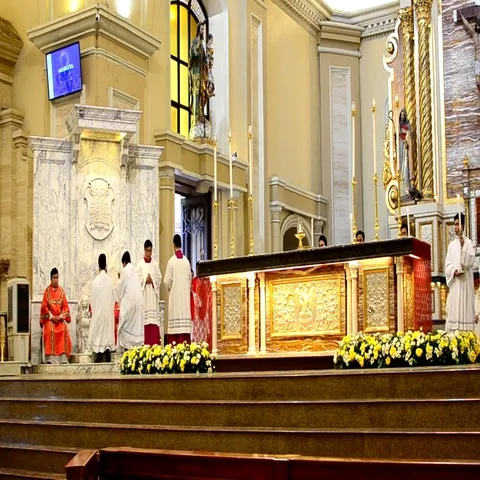 Roman Catholic altar Mass Ritual introdu... | Stock Video | Pond5