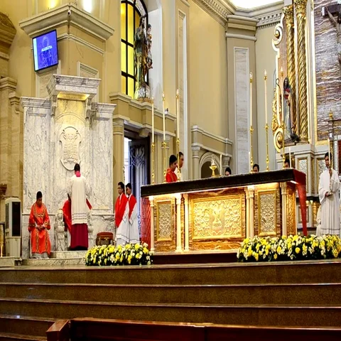 Roman Catholic altar Mass Ritual introdu... | Stock Video | Pond5