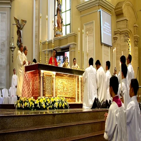 Roman Catholic altar Mass Ritual introdu... | Stock Video | Pond5