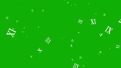 Roman numbers green screen motion graphi... | Stock Video | Pond5