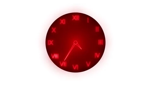 Roman Numeral Clock Animation, Animated ... | Stock Video | Pond5