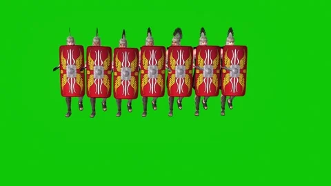 Roman Soldiers March Green Screen Animat... | Stock Video | Pond5