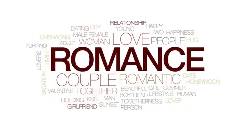 Romance animated word cloud, text design... | Stock Video | Pond5
