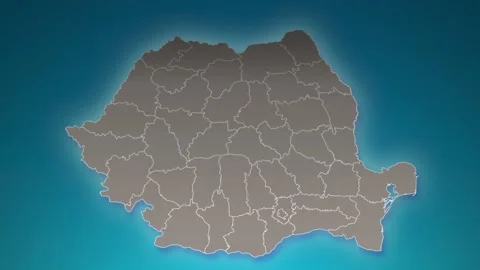 romania country map with zoom in Realist... | Stock Video | Pond5