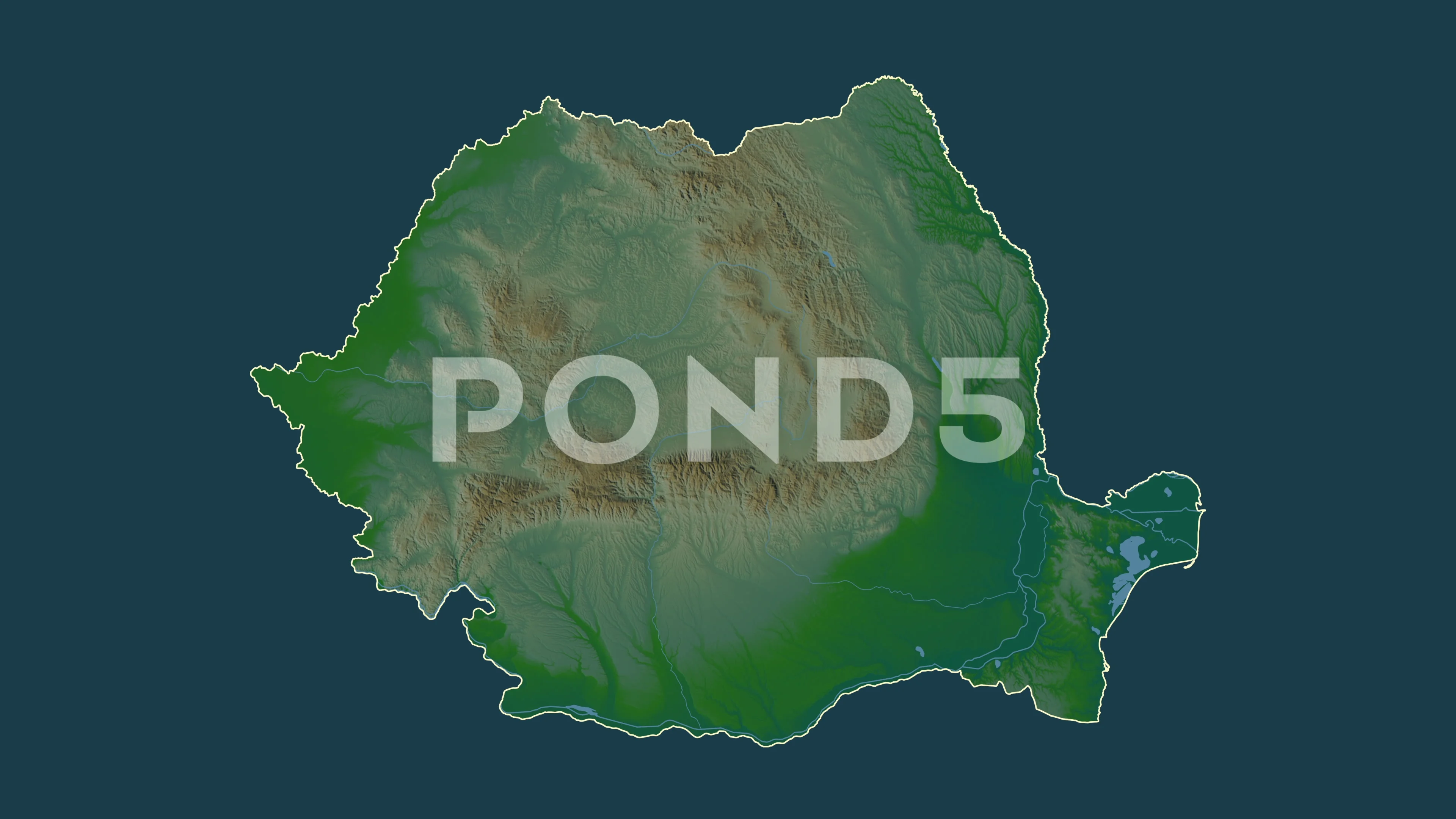 Romanian Physical Map