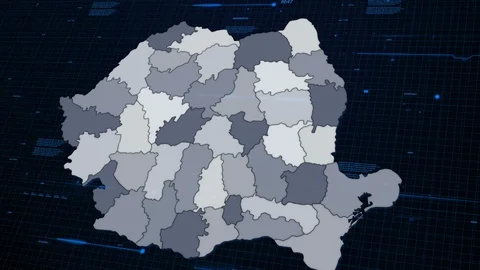 Romania network map | Stock Video | Pond5