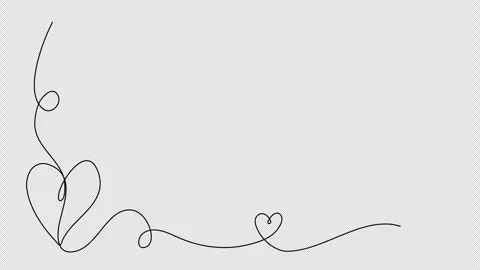 Romanic floral corner frame, one line dr... | Stock Video | Pond5