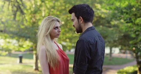 Romantic Date, First Kiss:Young Woman Gi... | Stock Video | Pond5