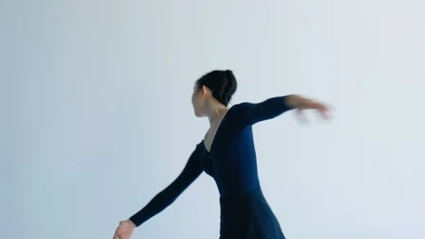 romantic girl performs ballet dance stop... | Stock Video | Pond5