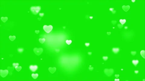Romantic Motion White Hearts Love Green ... | Stock Video | Pond5