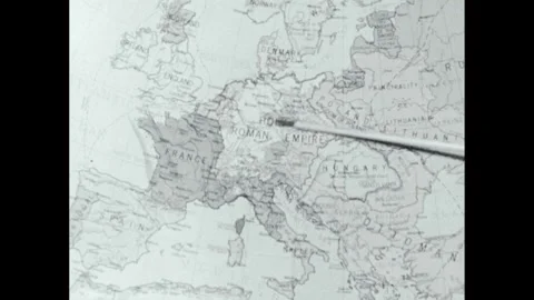 Rome 1960s: Image of King Charles V. Map... | Stock Video | Pond5
