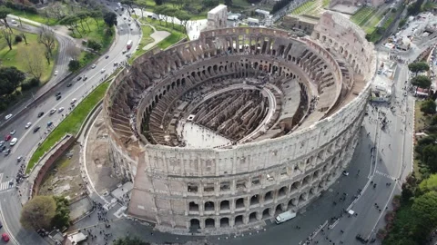 Rome/ Colosseum/Italy/ 4K drone footage | Stock Video | Pond5