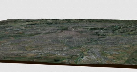 Rome east to west map with 3d relief 4K ... | Stock Video | Pond5