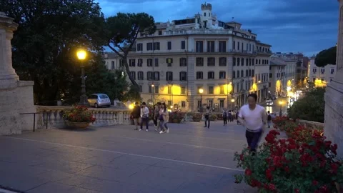 Rome, evening, Michelangelo's Capitoline... | Stock Video | Pond5