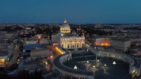 ROME, ITALY VATICAN AERIAL DRONE SHOT AT... | Stock Video | Pond5