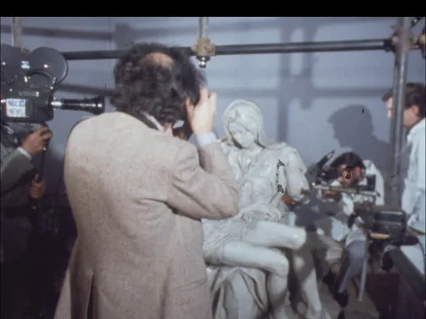 ROME: MICHELANGELO'S DAMAGED PIETA STATU... | Stock Video | Pond5