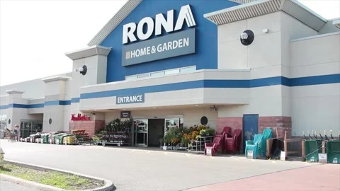 rona home and garden store front entranc... | Stock Video | Pond5
