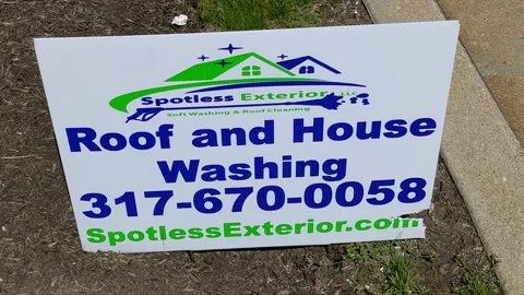 Roof and House Washing Signage | Stock Video | Pond5