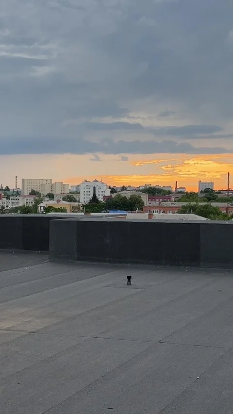 roof covering of a multi-storey building... | Stock Video | Pond5