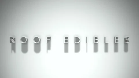 roof edibles 3D title animation white te... | Stock Video | Pond5