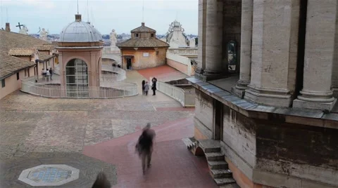 roof at St. Peter Basilica in Vatican Ci... | Stock Video | Pond5